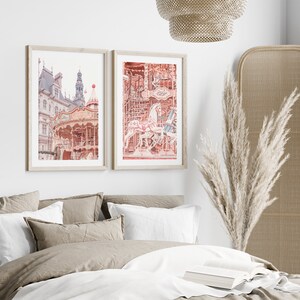 Pink Paris Print Set, Carousel Horse, Carousel Nursery Prints, Paris ...
