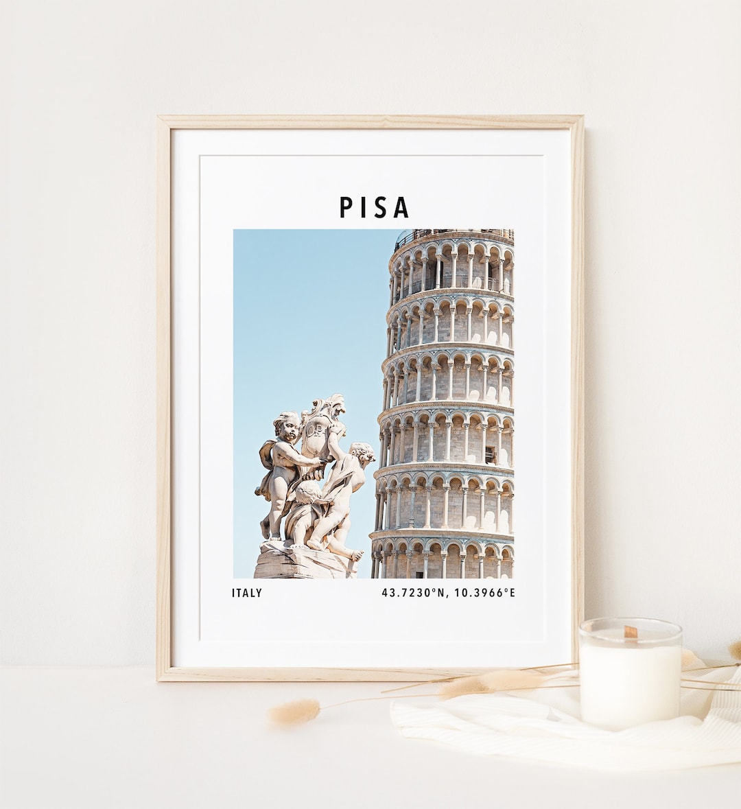 Leaning Tower of Pisa Poster, Italy Wall Art, Travel Photography ...