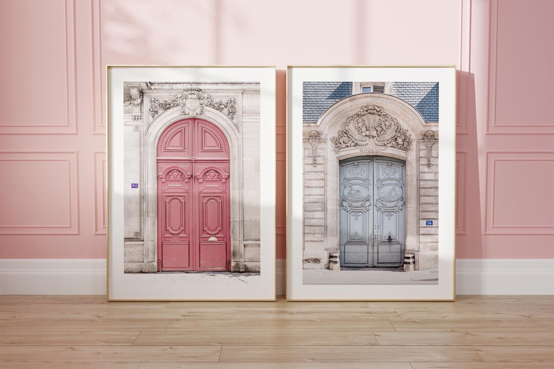 Paris Door Print Set, Paris Door Photography, French Pastel Doorways ...