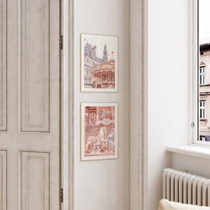 Pink Paris Print Set, Carousel Horse, Carousel Nursery Prints, Paris ...