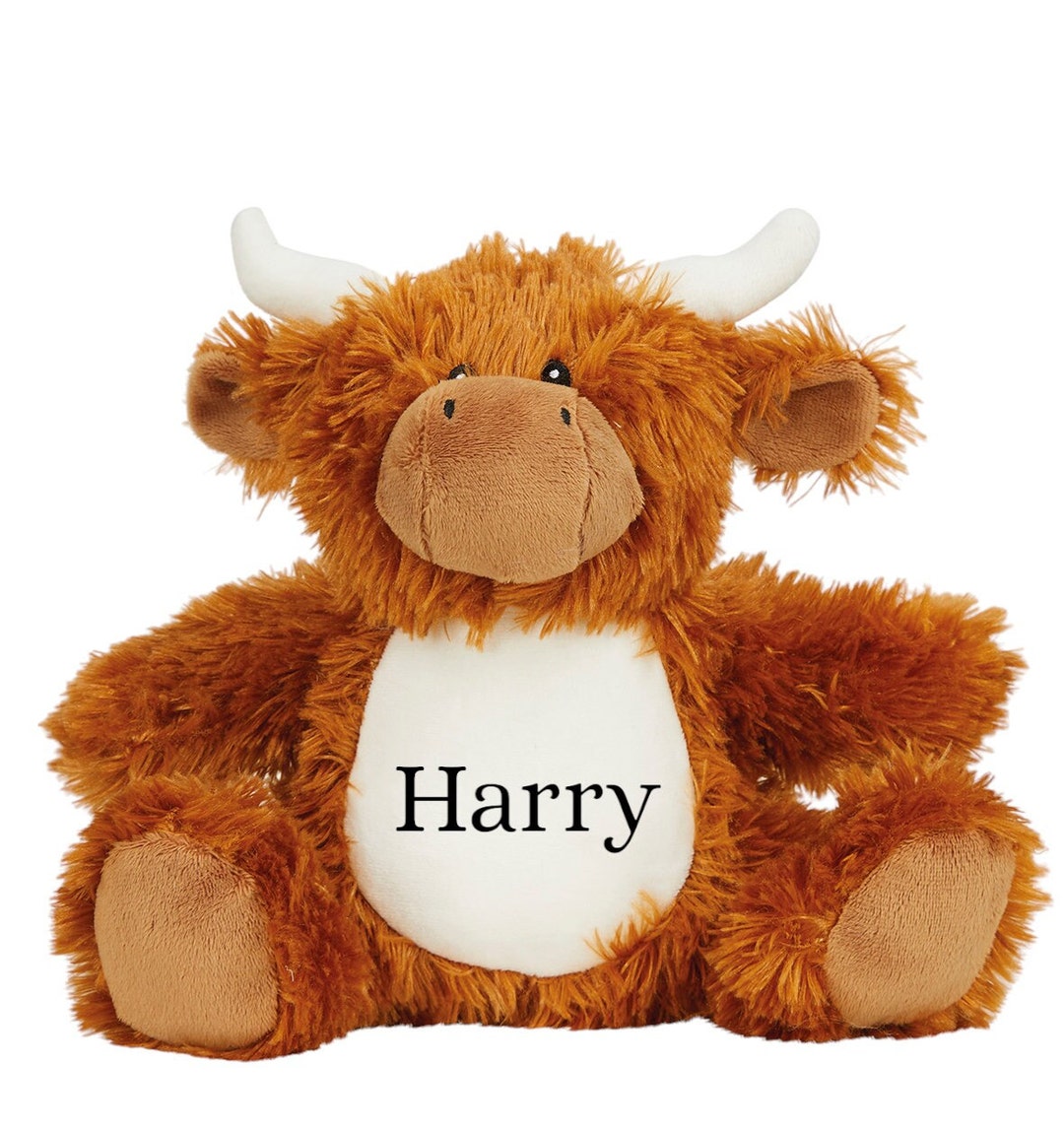 Mumbles Highland Cow Teddy Personalised Plush Toy - Etsy UK