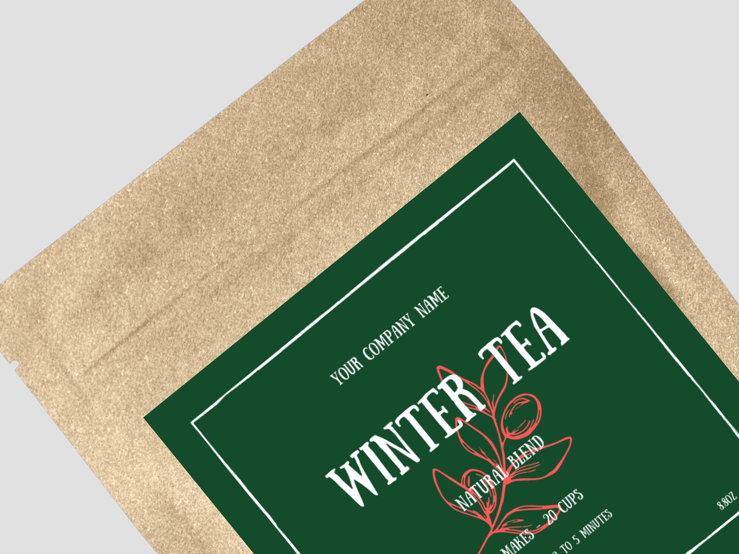 Editable Printable Tea Pouch Labels, Editable Template, DIY Product ...