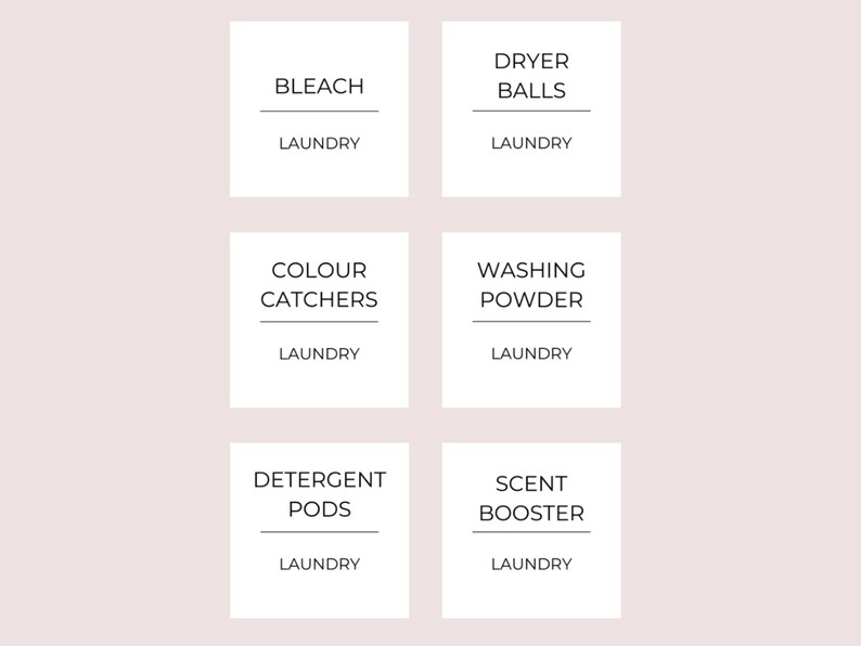 Laundry Labels, Printable, Editable Laundry Organisation Labels, A4 ...