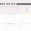 A5 Size Printable Lined Note Template, Grid Note Paper, Study Note ...