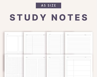 Printable Lecture Notes Printable PDF Students Notes Template - Etsy