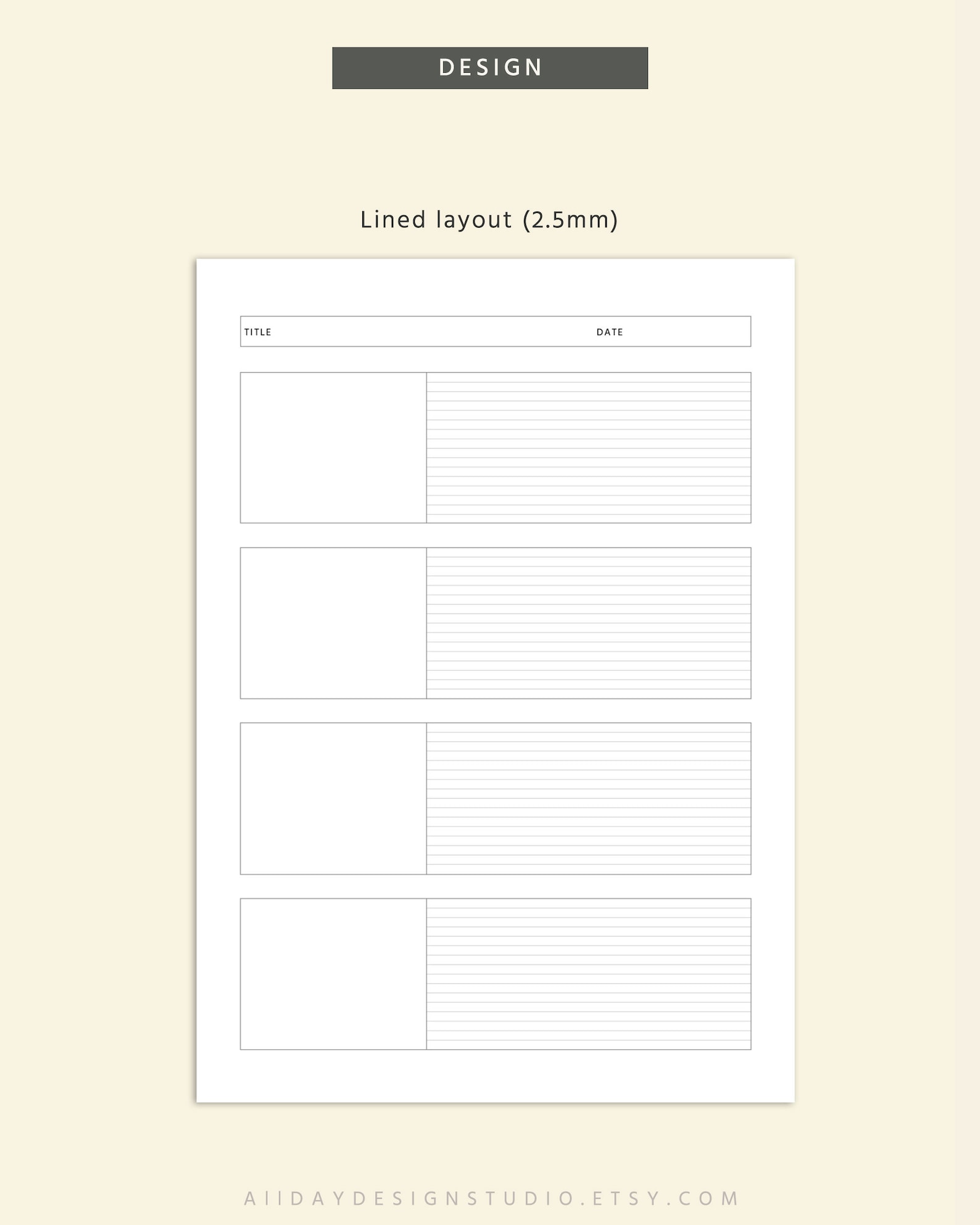 Lecture Notes Template, Notes Paper A5 Size, Writing Paper, Study Note ...