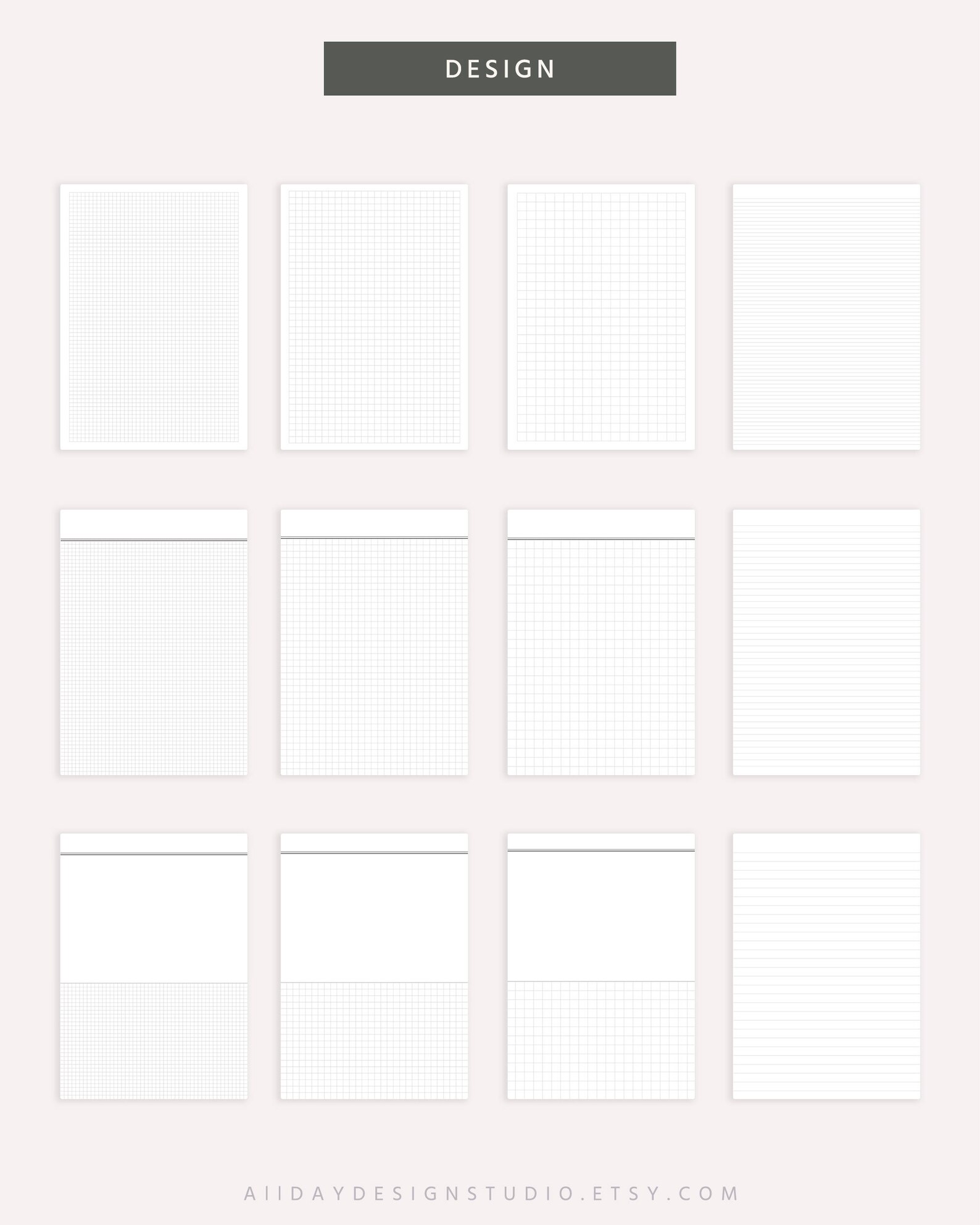 A5 Grid, Lined Note Taking Template, Student Note Template Printable ...