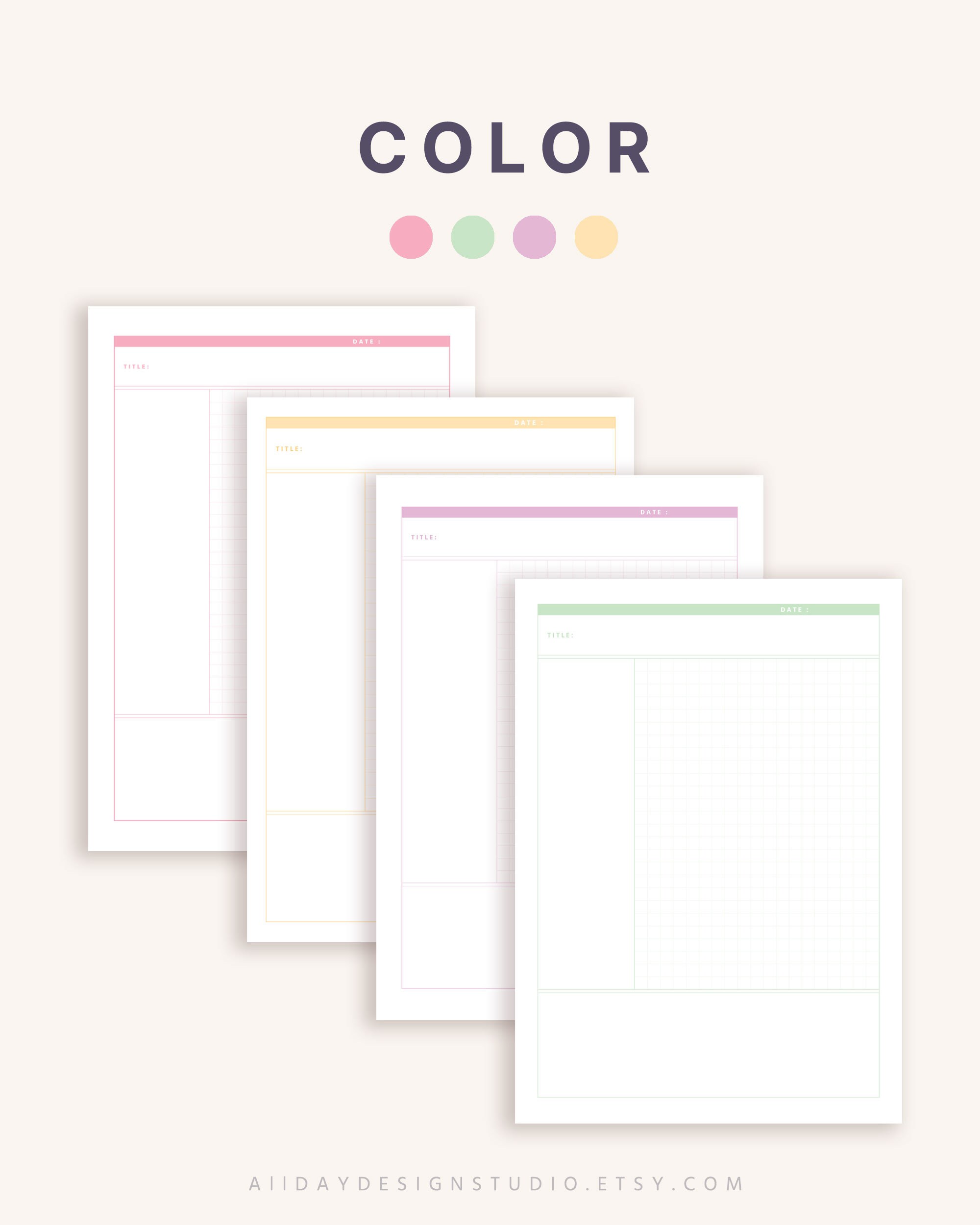 A5 SIMPLE CORNELL NOTES, College Note Taking Template Inserts, Cornell ...