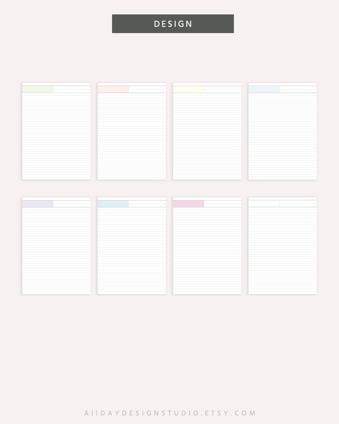 A5, A4 Printable Lined Study Notes Template, Goodnote Paper Template ...