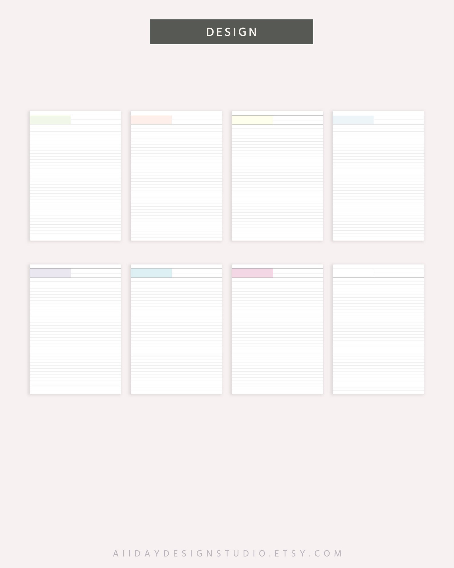A5, A4 Printable Lined Study Notes Template, Goodnote Paper Template ...