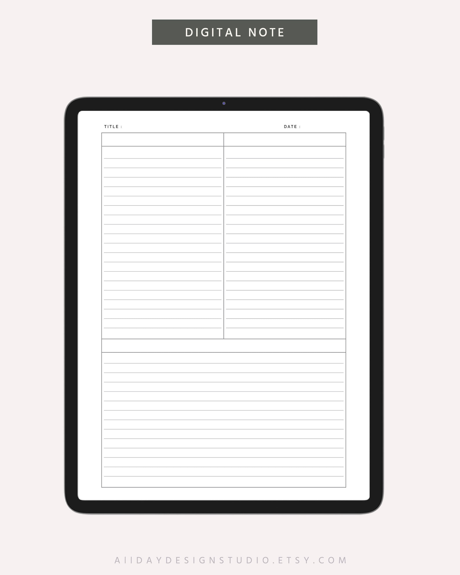 Study Notes Template, Class Notes Template, Lecture Notes Bundle, Lined ...