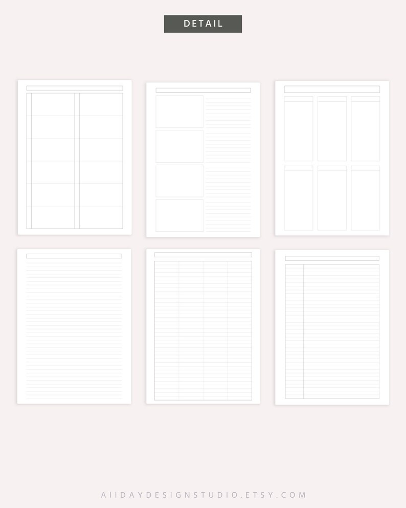 A5 Study Note Template Printable Study Planner Insert Note - Etsy