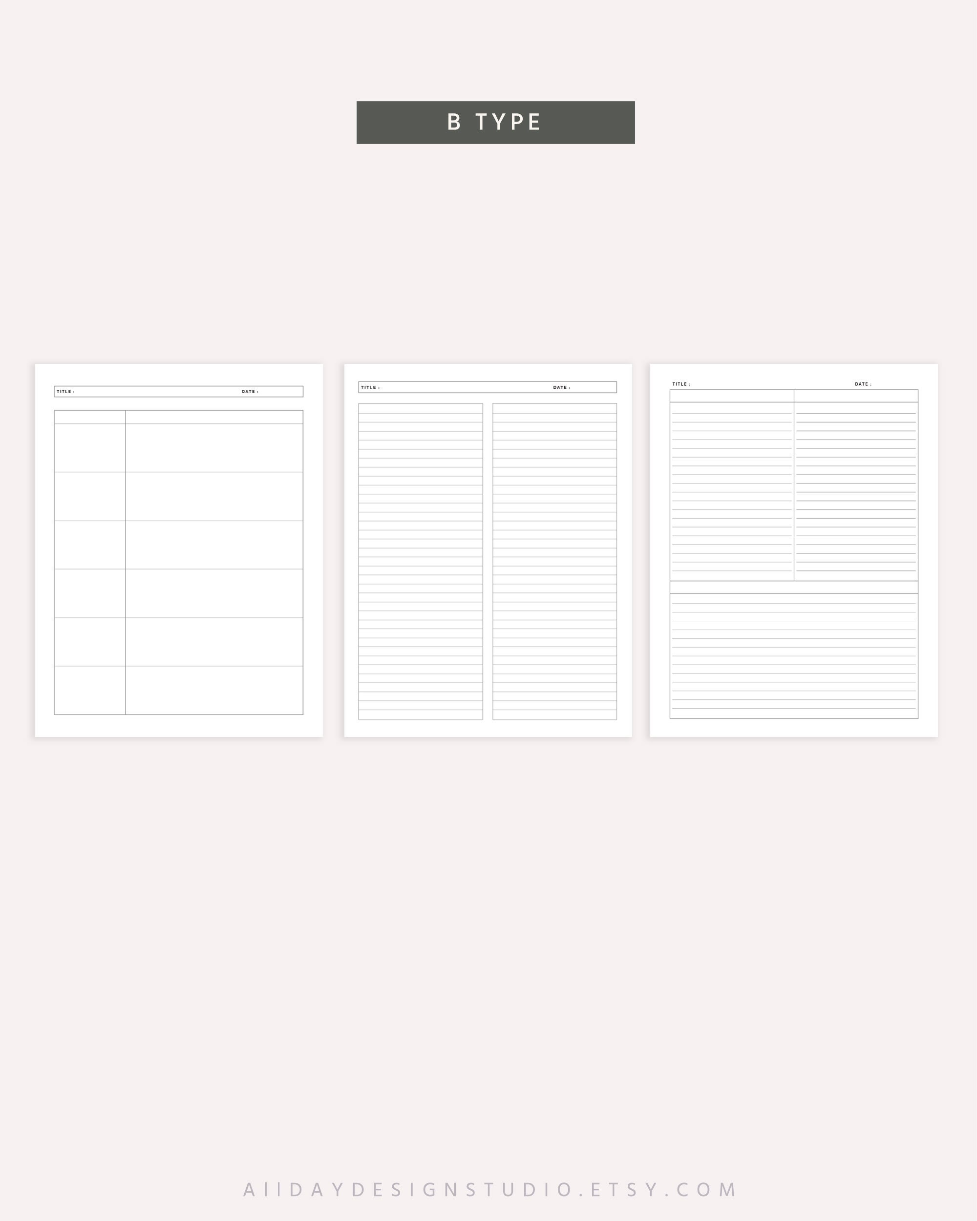 Study Notes Template, Class Notes Template, Lecture Notes Bundle, Lined