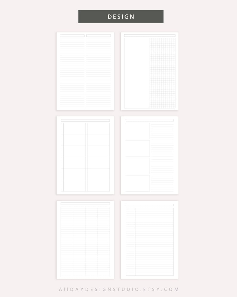 A5 Study Note Template Printable Study Planner Insert Note - Etsy