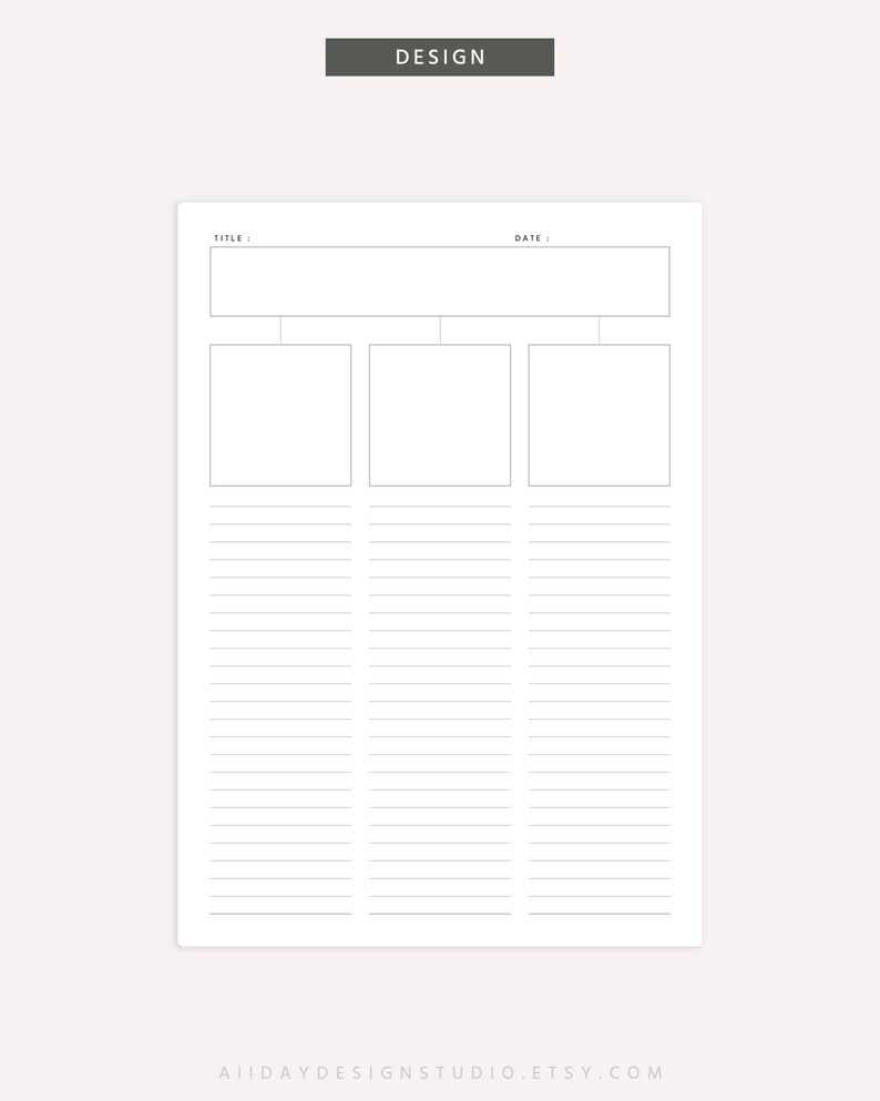 A5 Note Taking Template, Study Concept Chart Paper, Lecture Notes ...