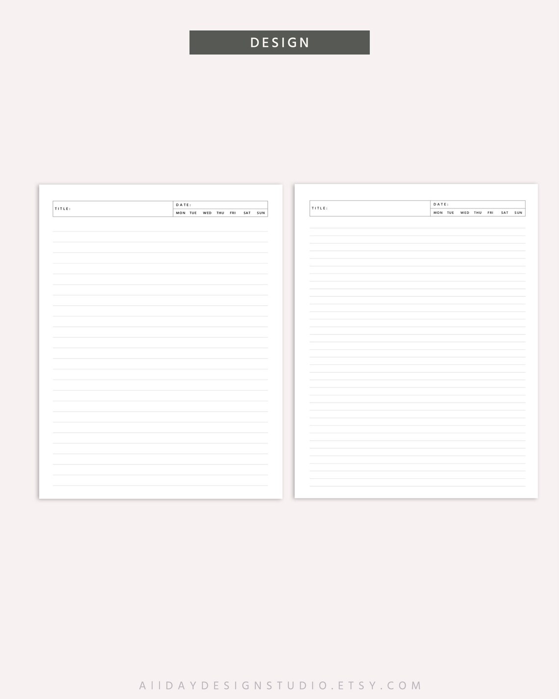 A5 Study Note Template, Study Paper Note, Lecture Note Template, A4 ...