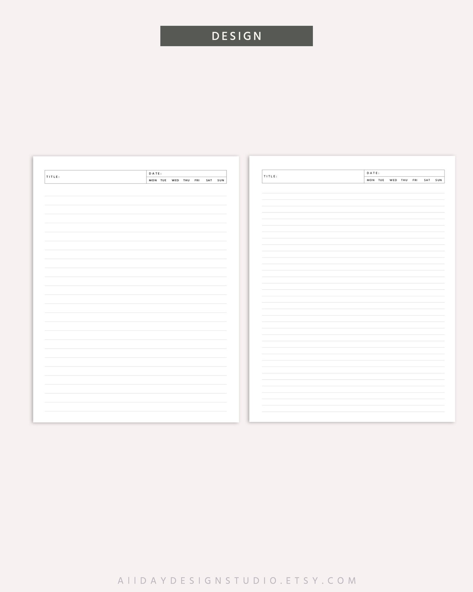 A5 Study Note Template, Study Paper Note, Lecture Note Template, A4 ...