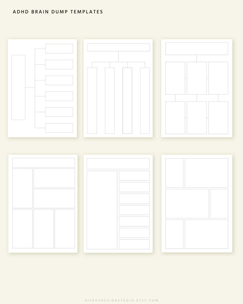ADHD Brain Dump Printable: Thought Organizer & Daily Planner (PDF) - Etsy