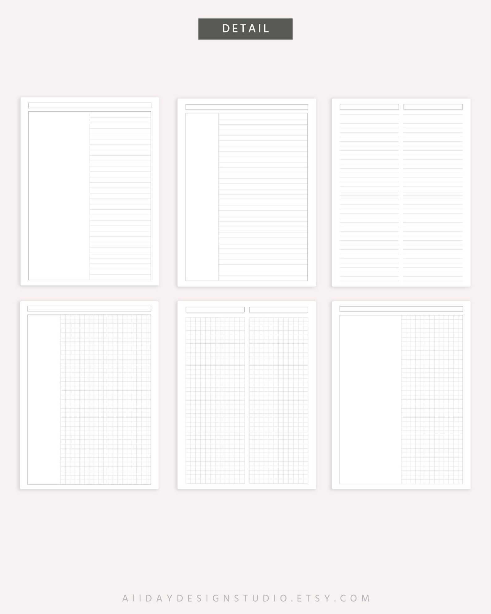 A5 Study Note Template Printable Study Planner Insert Note - Etsy