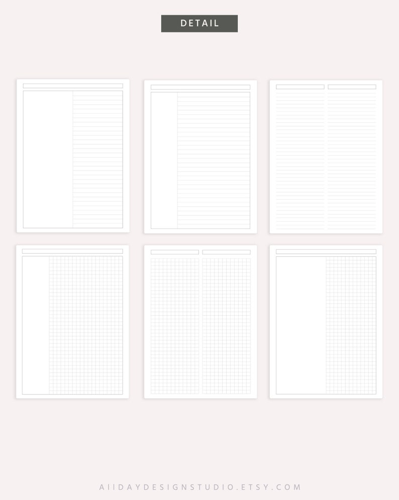 A5 Study Note Template Printable Study Planner Insert Note - Etsy