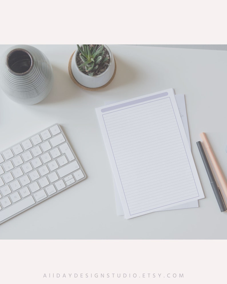 Lined Writing Paper Lined Notes Printable Study Note - Etsy