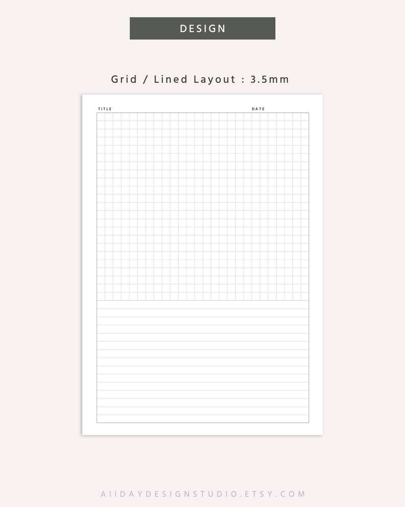 A5 Lecture Note Taking, Lined Note, Grid Note, Study Note Template ...
