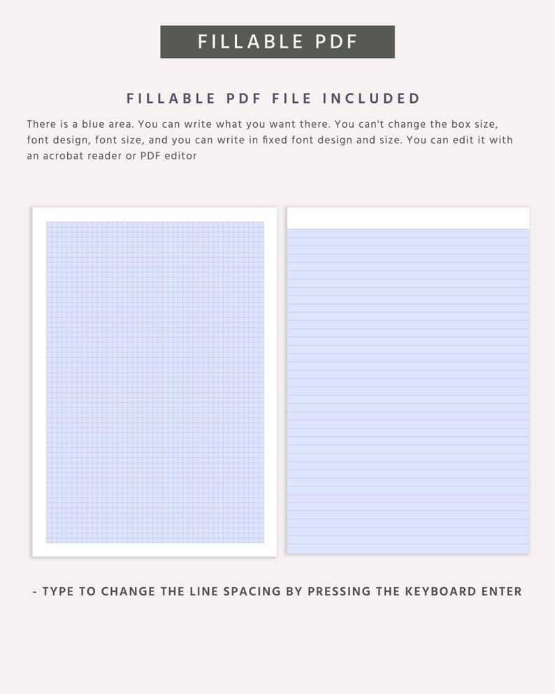A5 Grid, Lined Note Taking Template, Student Note Template Printable ...