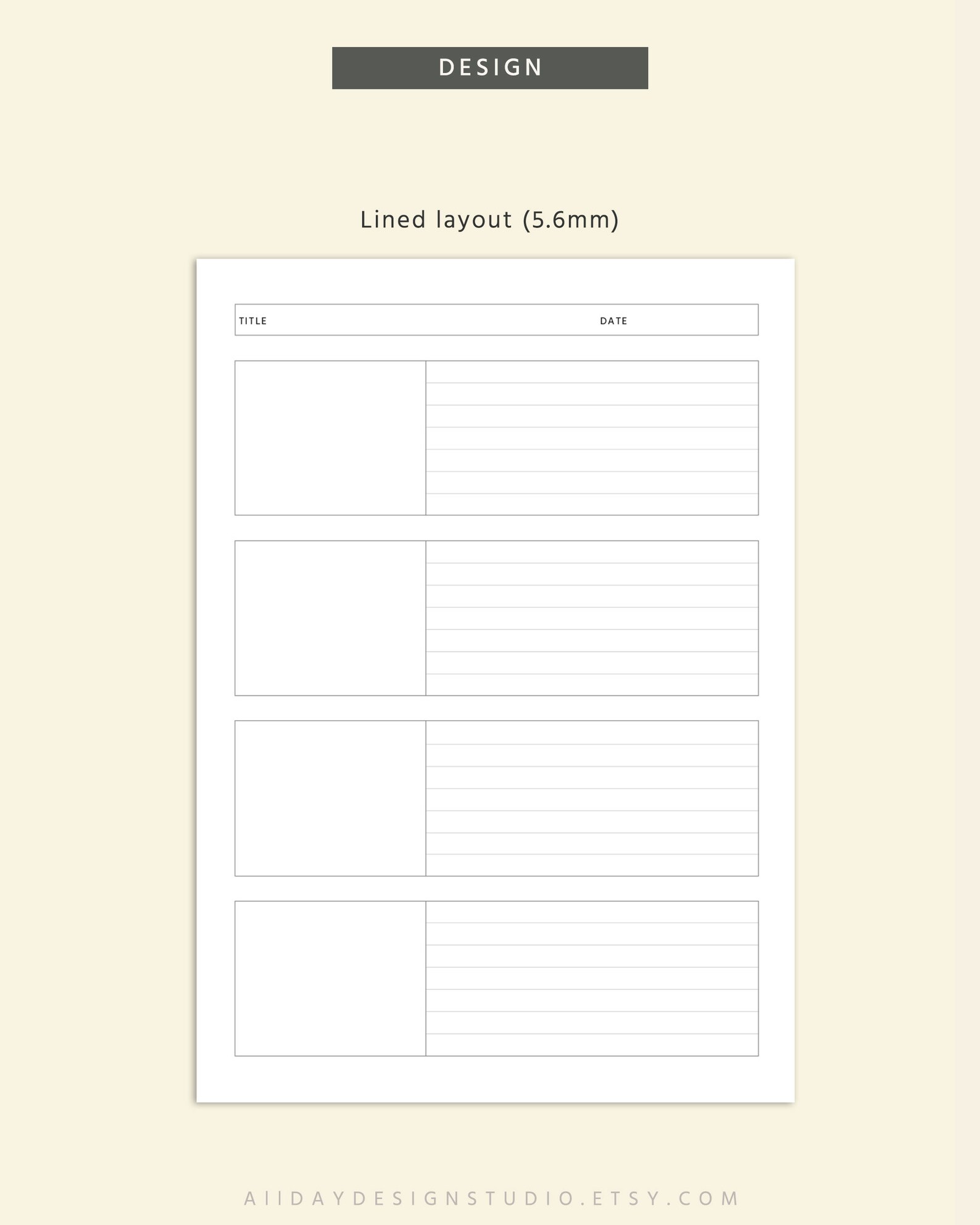 Lecture Notes Template, Notes Paper A5 Size, Writing Paper, Study Note ...