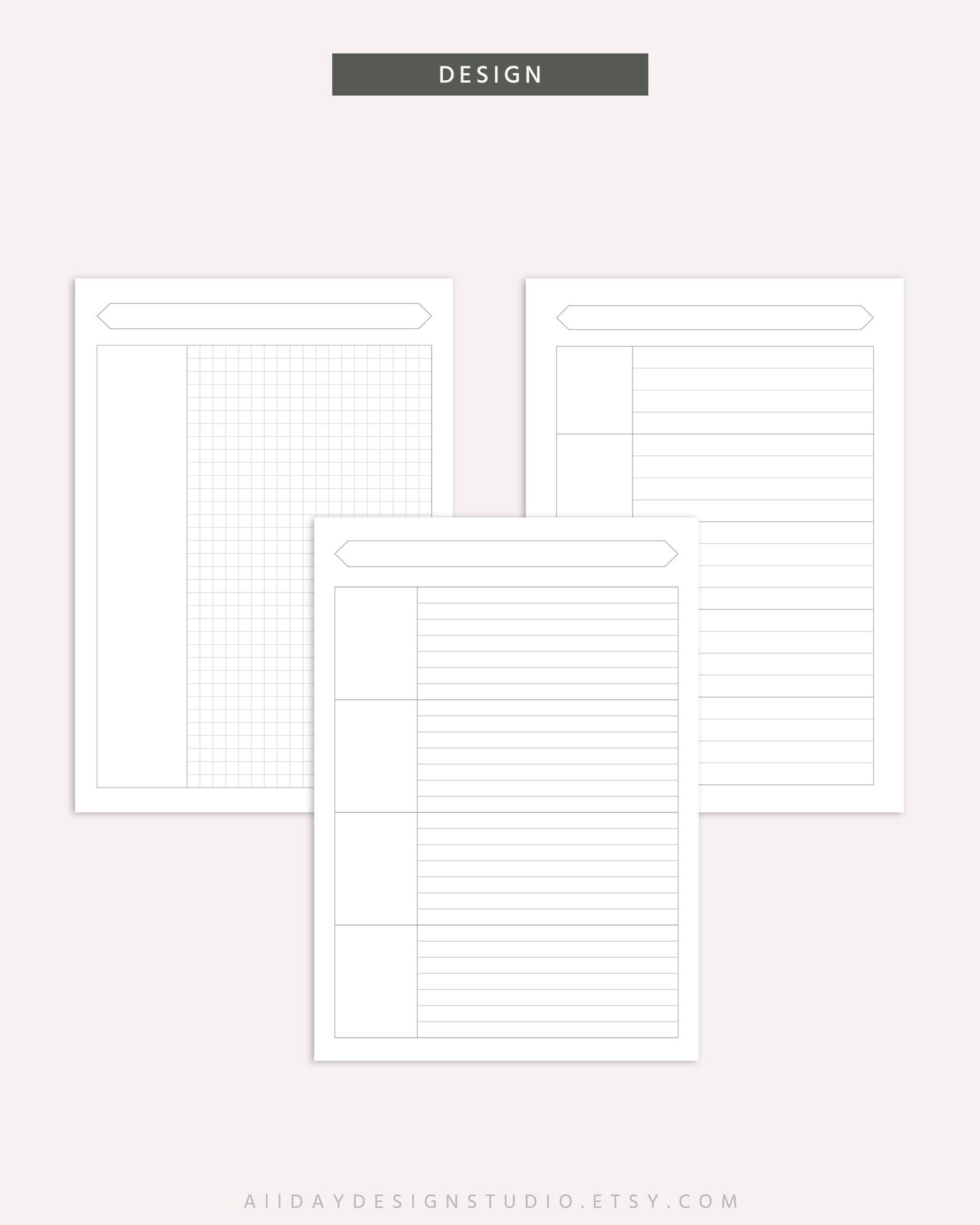 A5, A4 Printable Study Note Template, Notes Taking, Study Note Paper ...