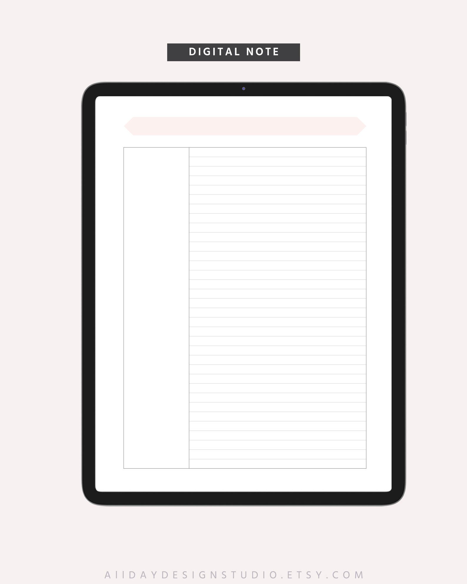 A4 Digital Study Note Template A5 Printable Notes Set Study | Etsy