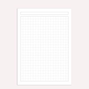 A5 Size Printable Lined Note Template, Grid Note Paper, Study Note ...
