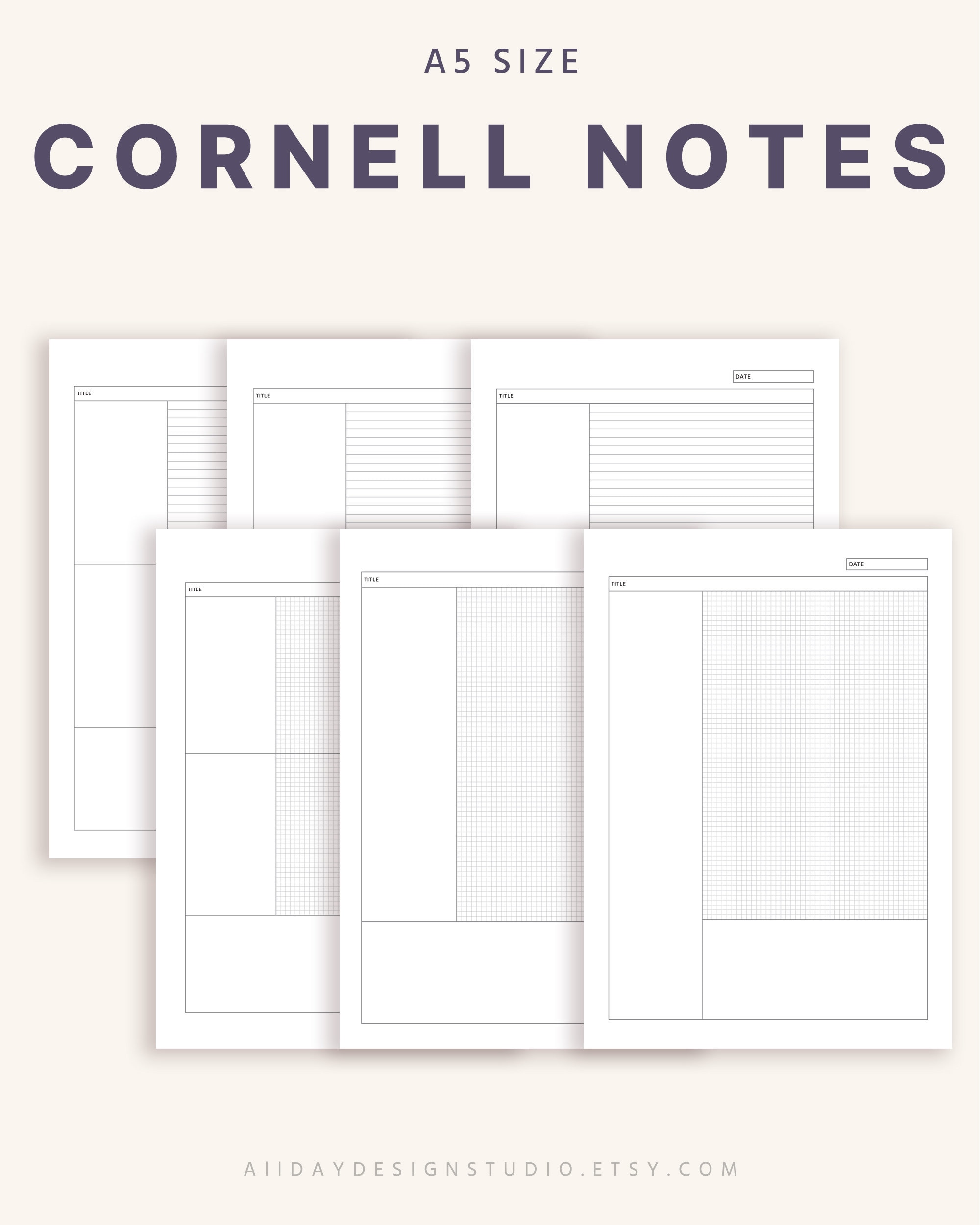 writing paper Lecture Notes Simple Design Cornell Note Paper College ...