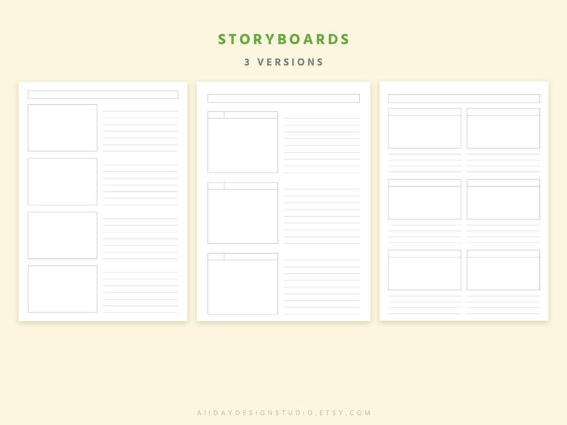 Storyboard Template PDF With Scene Shot and Continuity Notes Printable ...