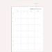 A5 A4 Undated Monthly Simple Planner, Monday Sunday Start, Blank ...