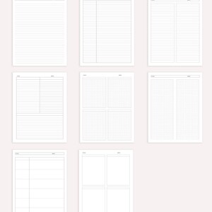Study Notes Template, Class Notes Template, Lecture Notes Bundle, Lined