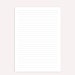 A5 Size Printable Lined Note Template, Grid Note Paper, Study Note ...