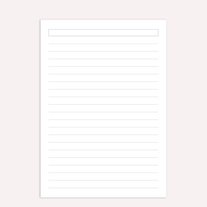 A5 Size Printable Lined Note Template, Grid Note Paper, Study Note ...
