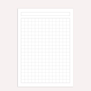 A5 Size Printable Lined Note Template, Grid Note Paper, Study Note ...