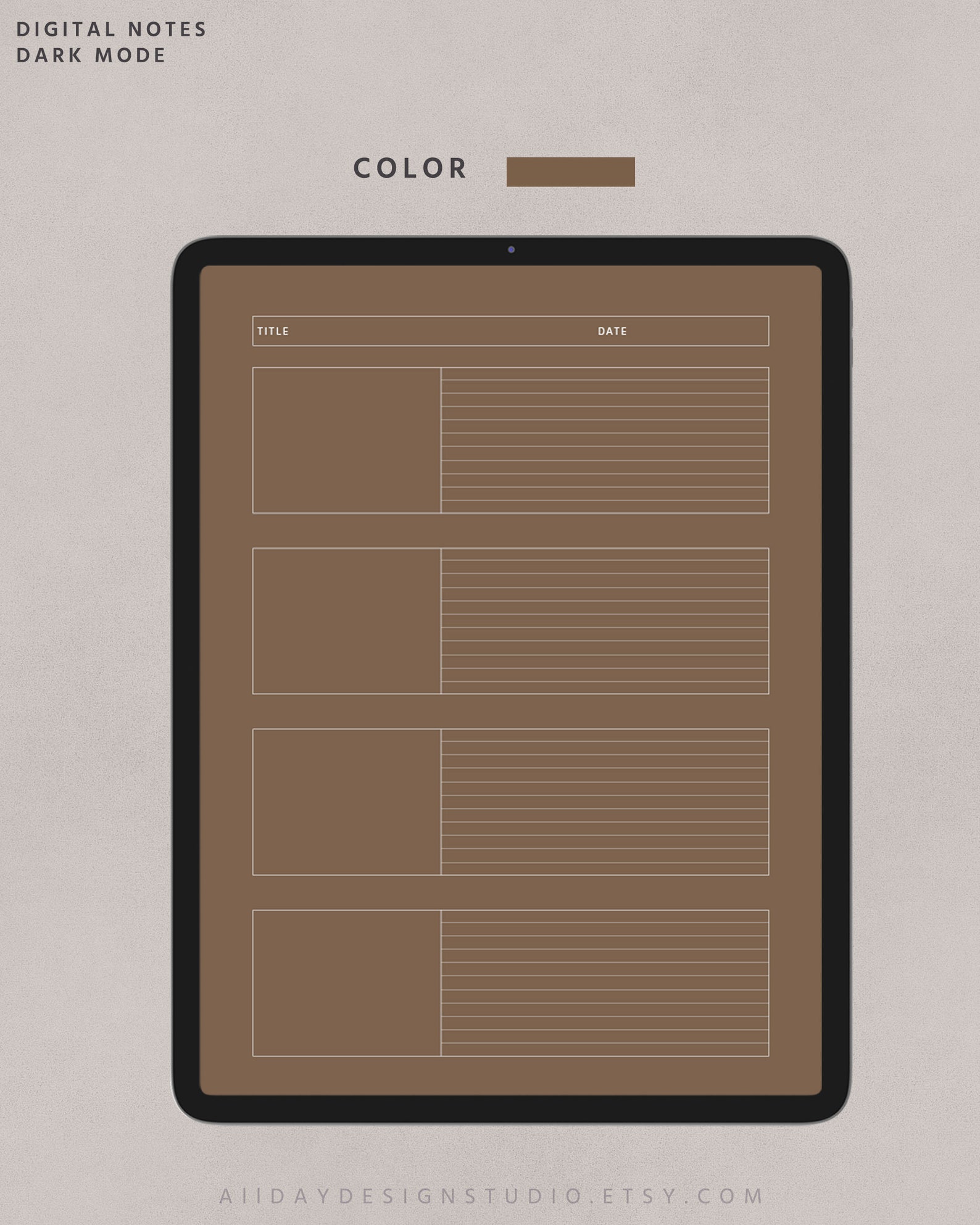 A4 Digital Study Notes, Dark Mode Cornell Goodnotes Template, Lecture ...