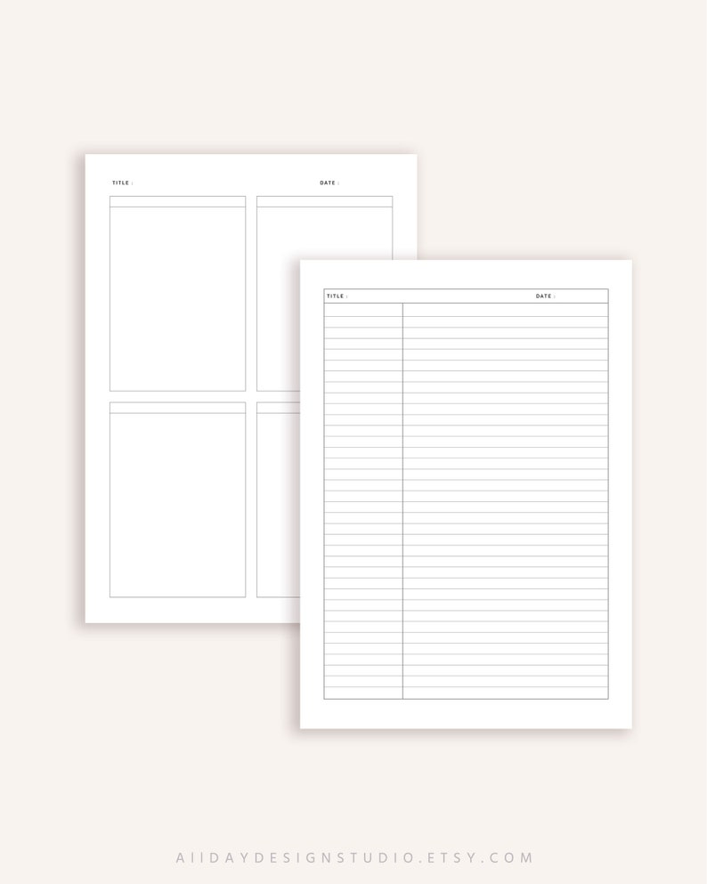 A4 Note Taking Template, Lecture Notes Taking, Study Note Template ...