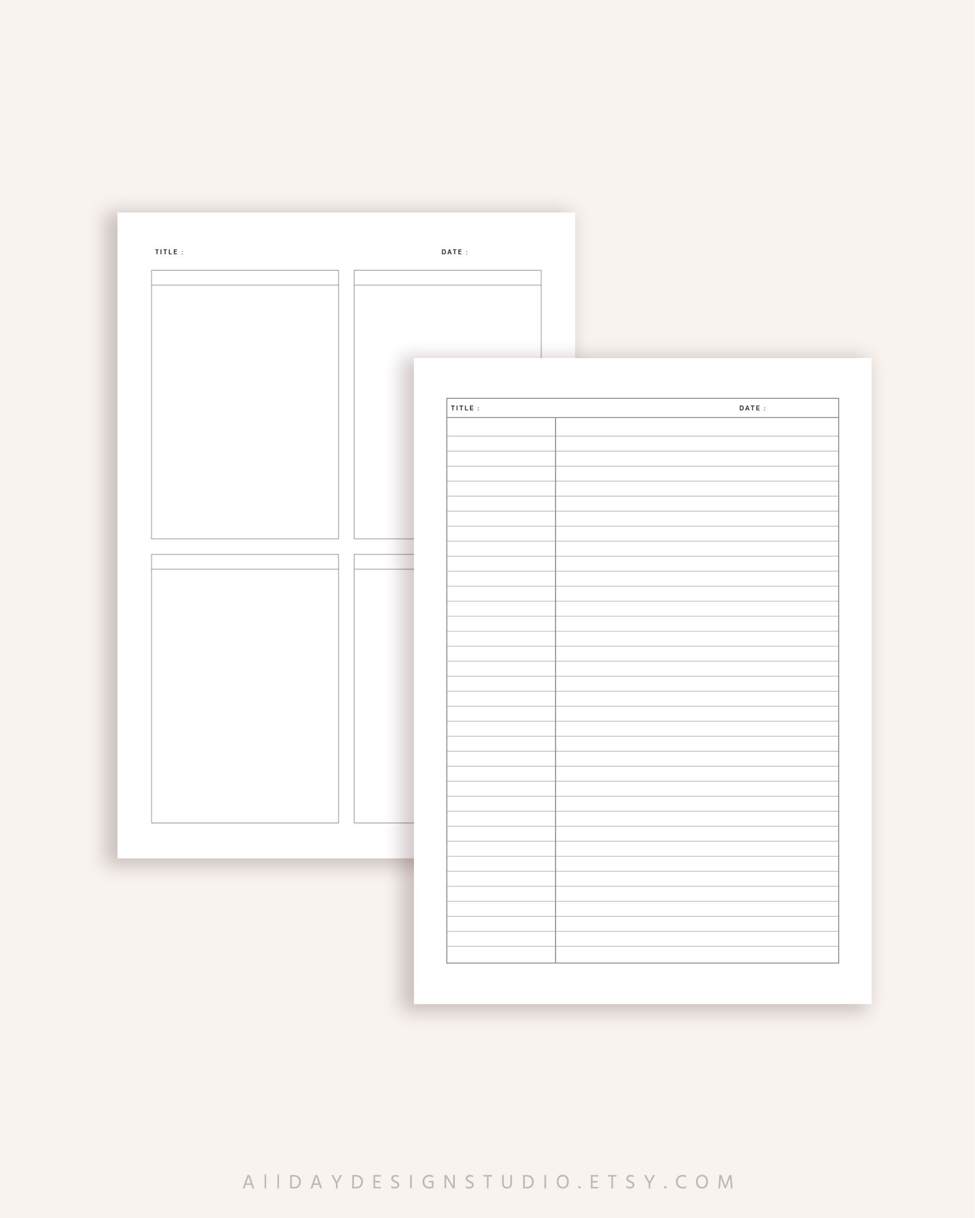 A4 Note Taking Template, Lecture Notes Taking, Study Note Template ...