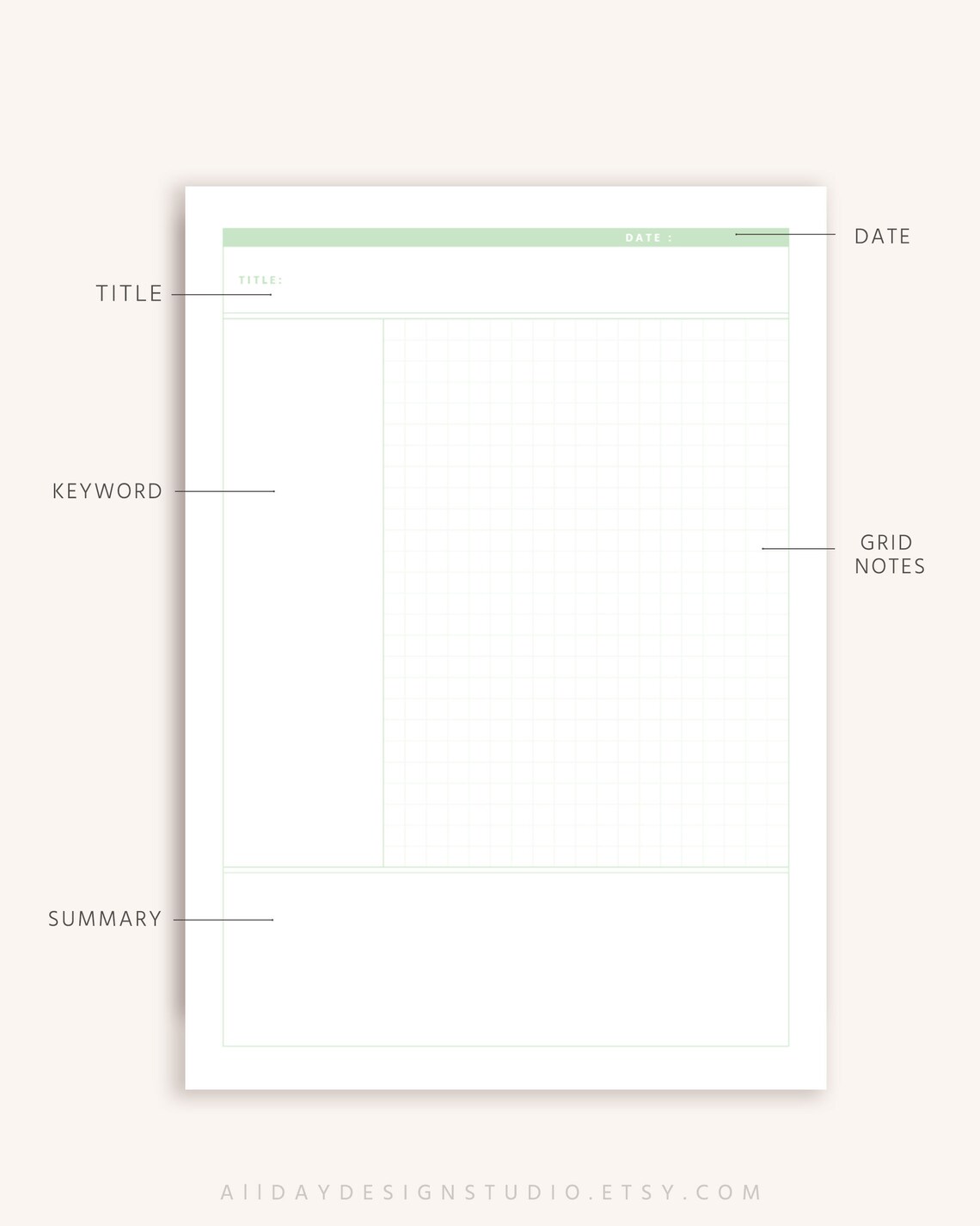 A5 SIMPLE CORNELL NOTES, College Note Taking Template Inserts, Cornell ...