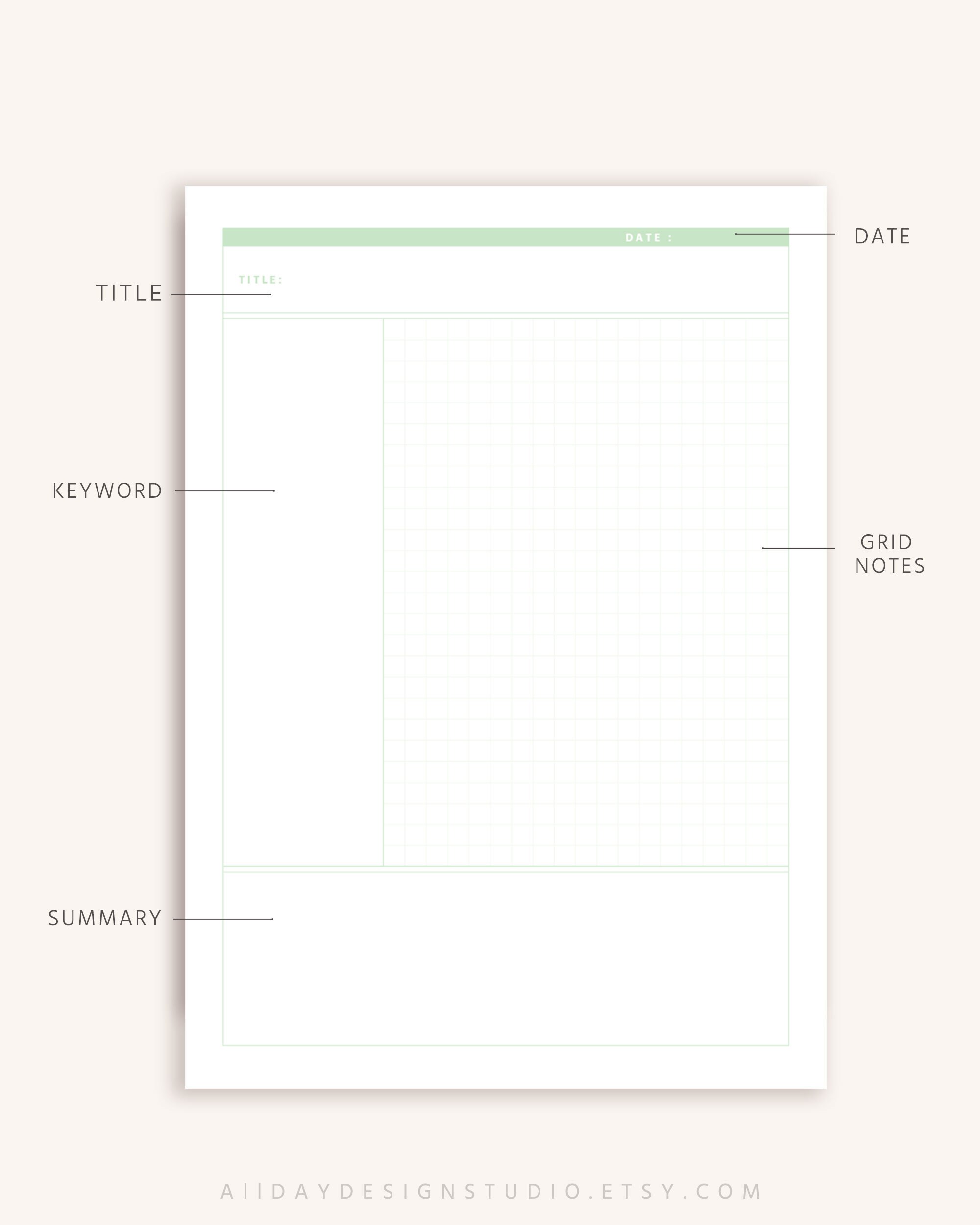 A5 SIMPLE CORNELL NOTES, College Note Taking Template Inserts, Cornell ...