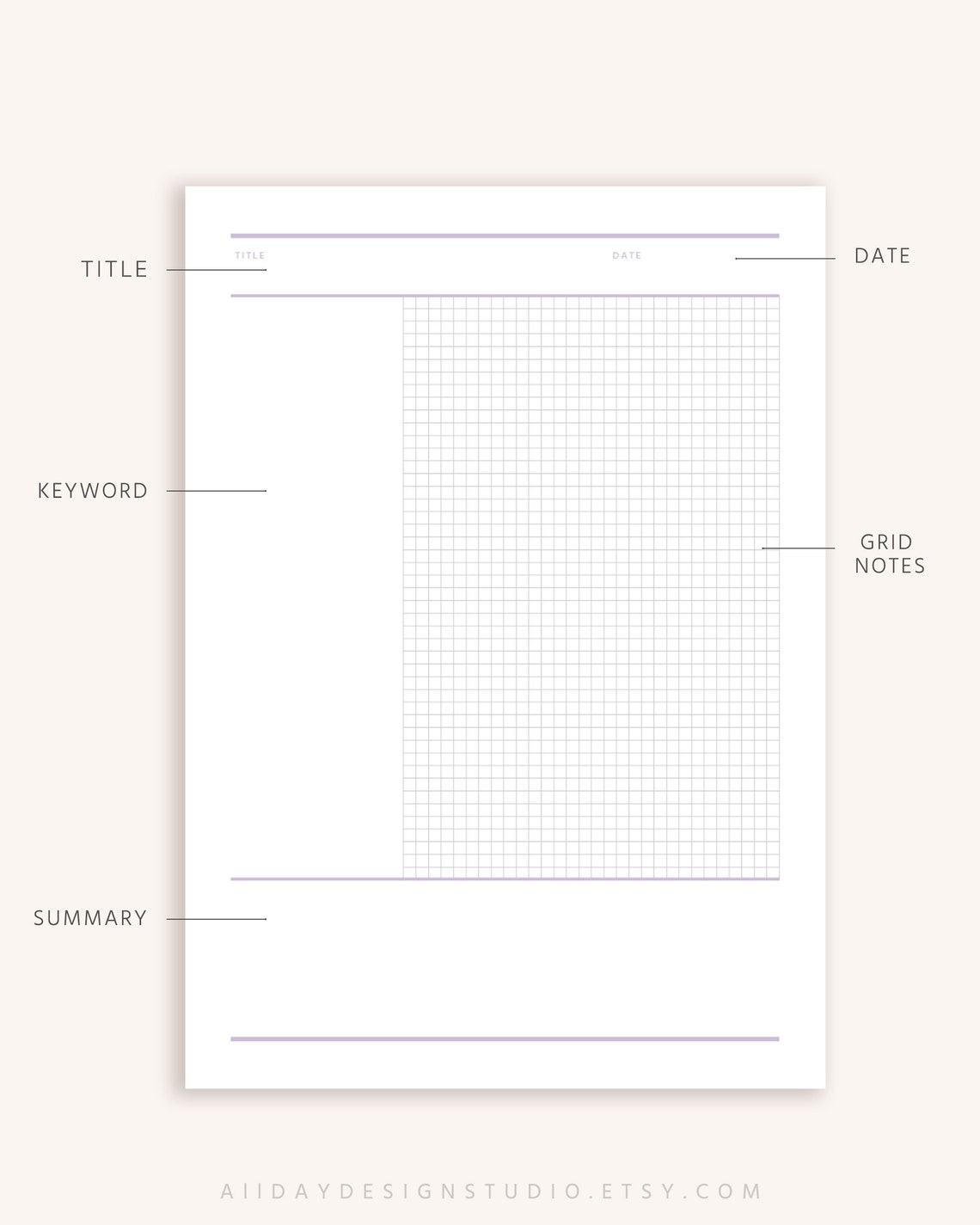 6 Color Printable Cornell Notes, Study Note Template, Lecture Notes for ...