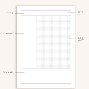 6 Color Printable Cornell Notes, Study Note Template, Lecture Notes for ...