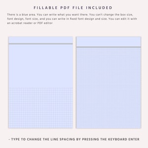 A5 Grid, Lined Note Taking Template, Student Note Template Printable ...