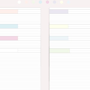 A5, A4 Printable Lined Study Notes Template, Goodnote Paper Template ...