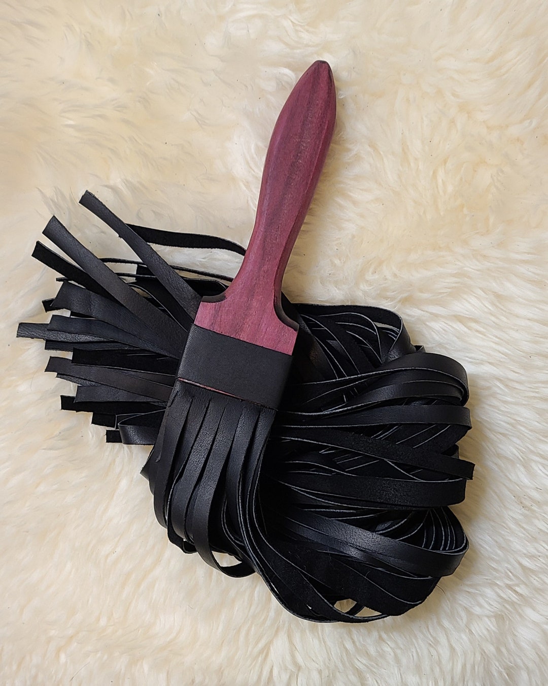 Leather "paintbrush" Flogger - Etsy