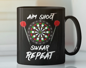 Life Without Darts Mug. Funny Darts Mug. Darts Gift. Dart Player Mug ...