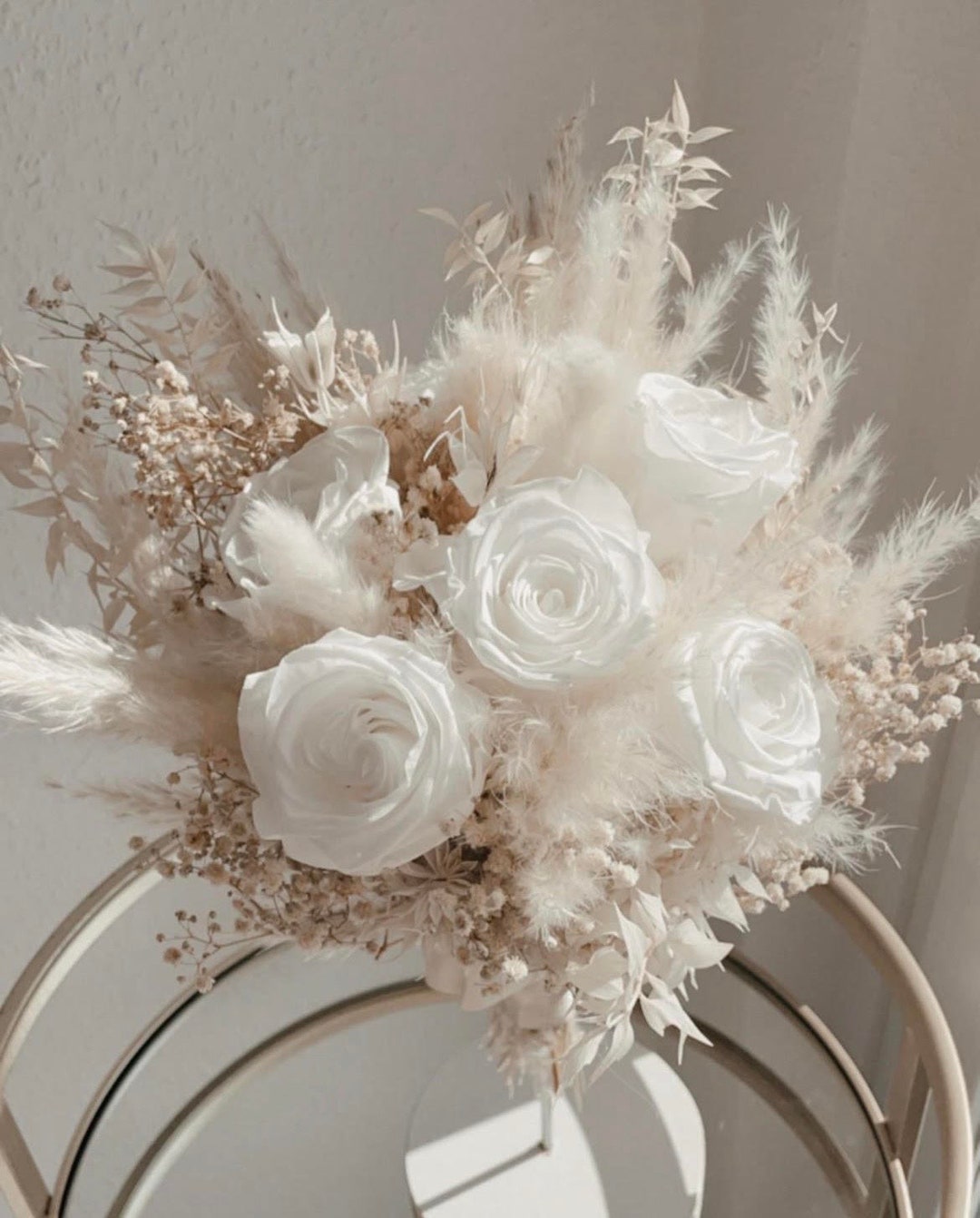 Dried Flower Bouquet Infinity Roses Wedding Engagement - Etsy